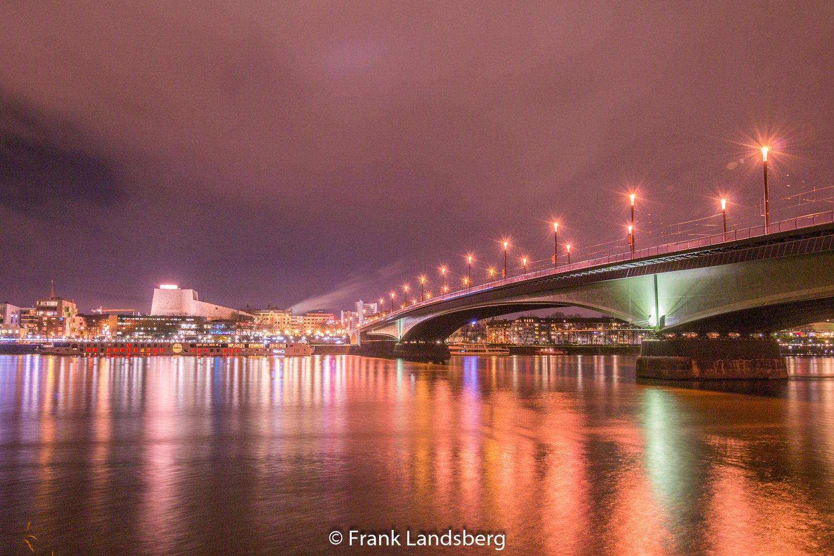 Kennedy Bridge from Beuel, Bonn, Germany