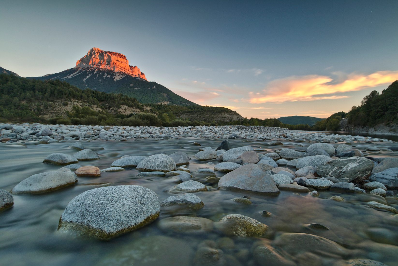 Pena Montanesa and rio Cinca, Spain