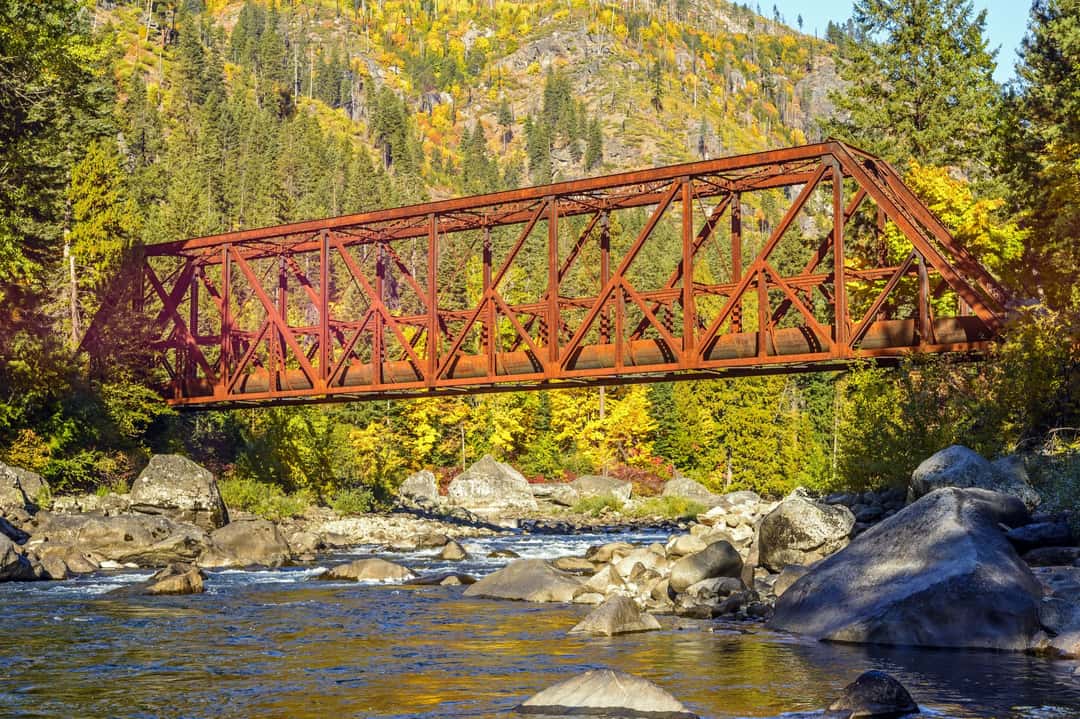 Red Bridge on the Wenatchee River, USA