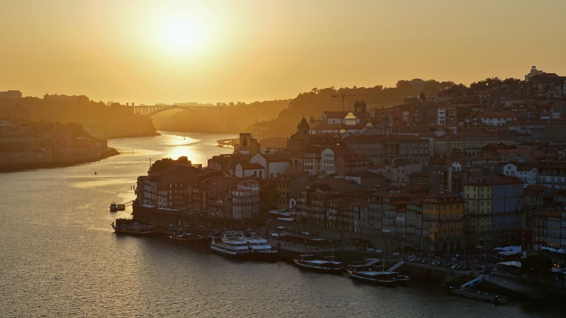View onto Porto from the Ponte Luís I, Portugal