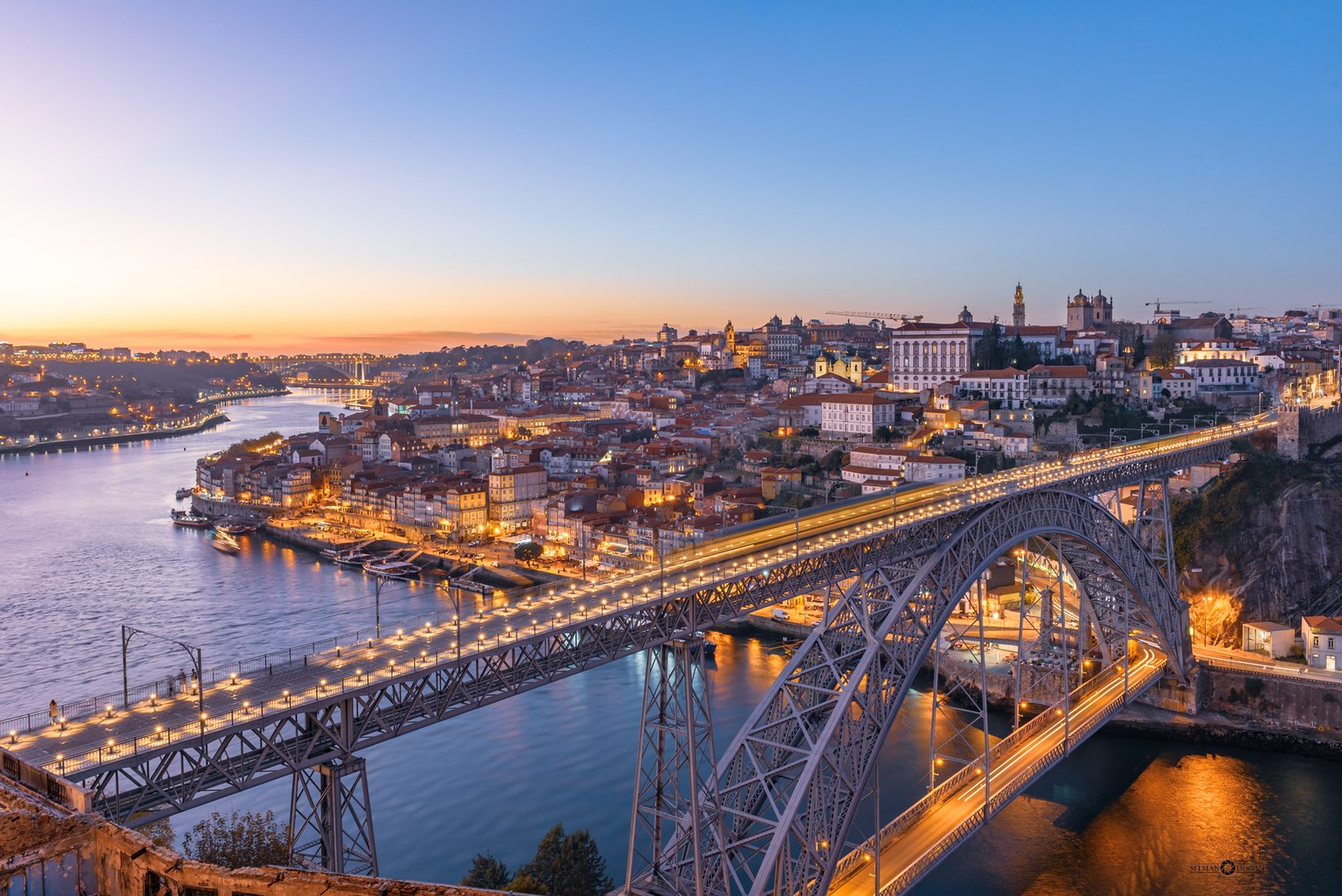 View onto Porto from the Ponte Luís I, Portugal