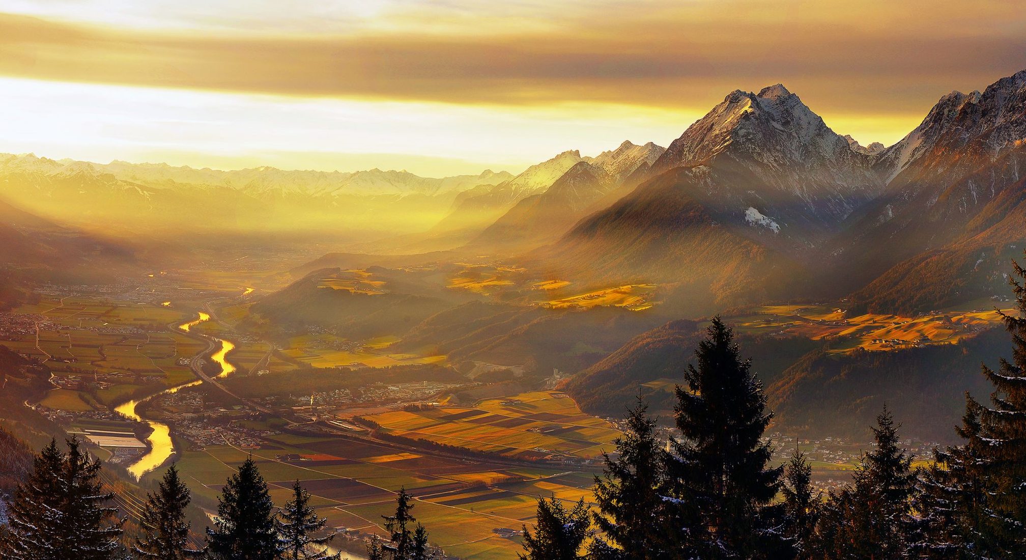 View to the Inn Valley, Austria