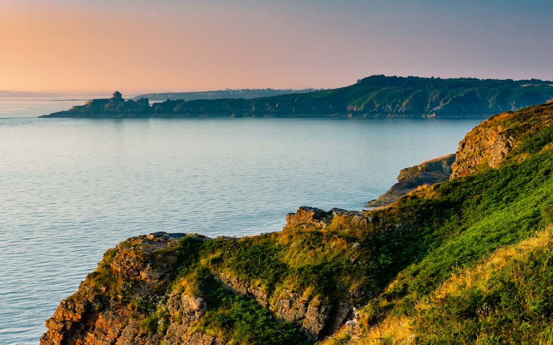 View on the headland of Fort La Latte from Cap Fréhel, France