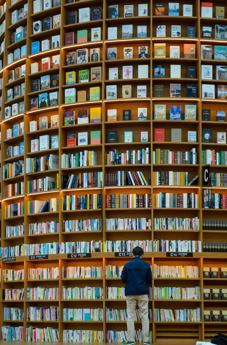 Library inside a Mall, South Korea