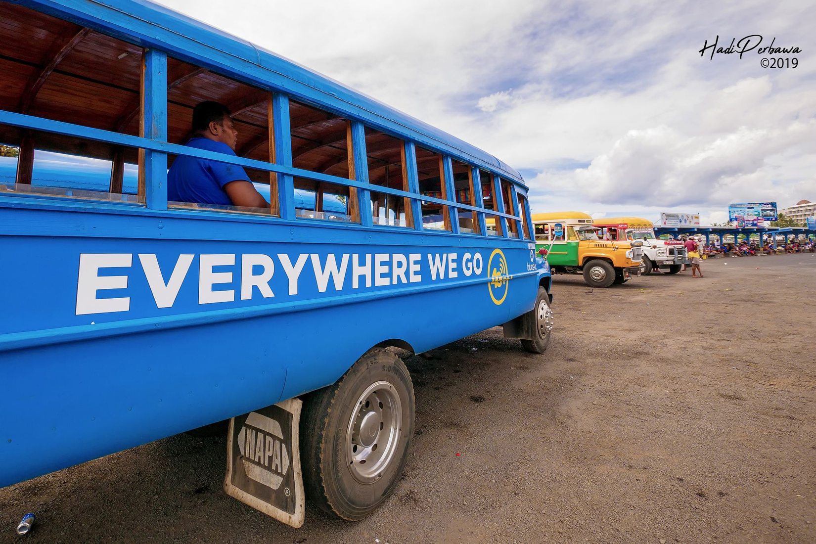 The Apia's Iconic Colorful Bus, Samoa