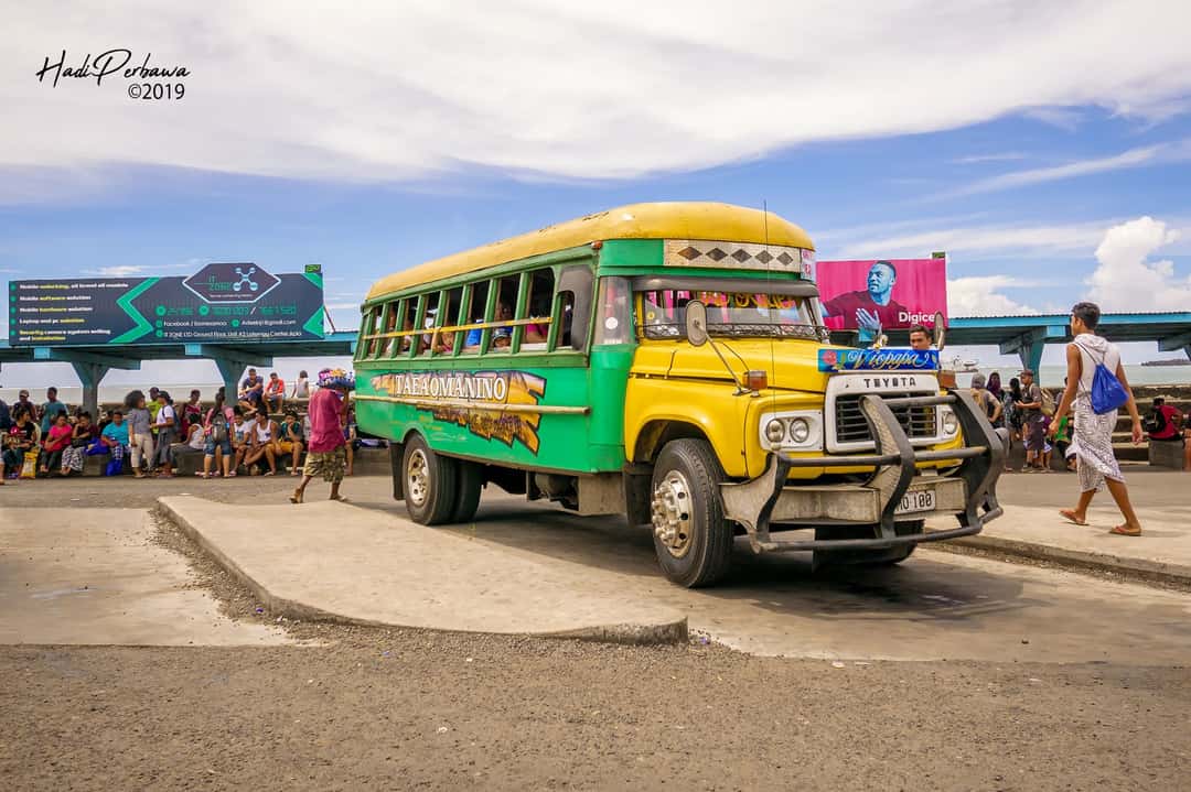 The Apia's Iconic Colorful Bus, Samoa