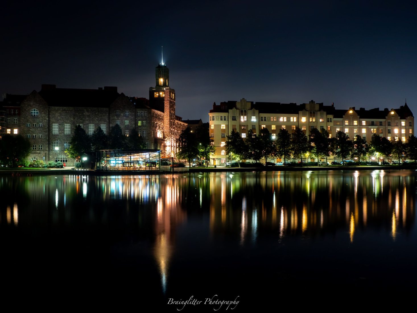 Helsinki at night, Finland