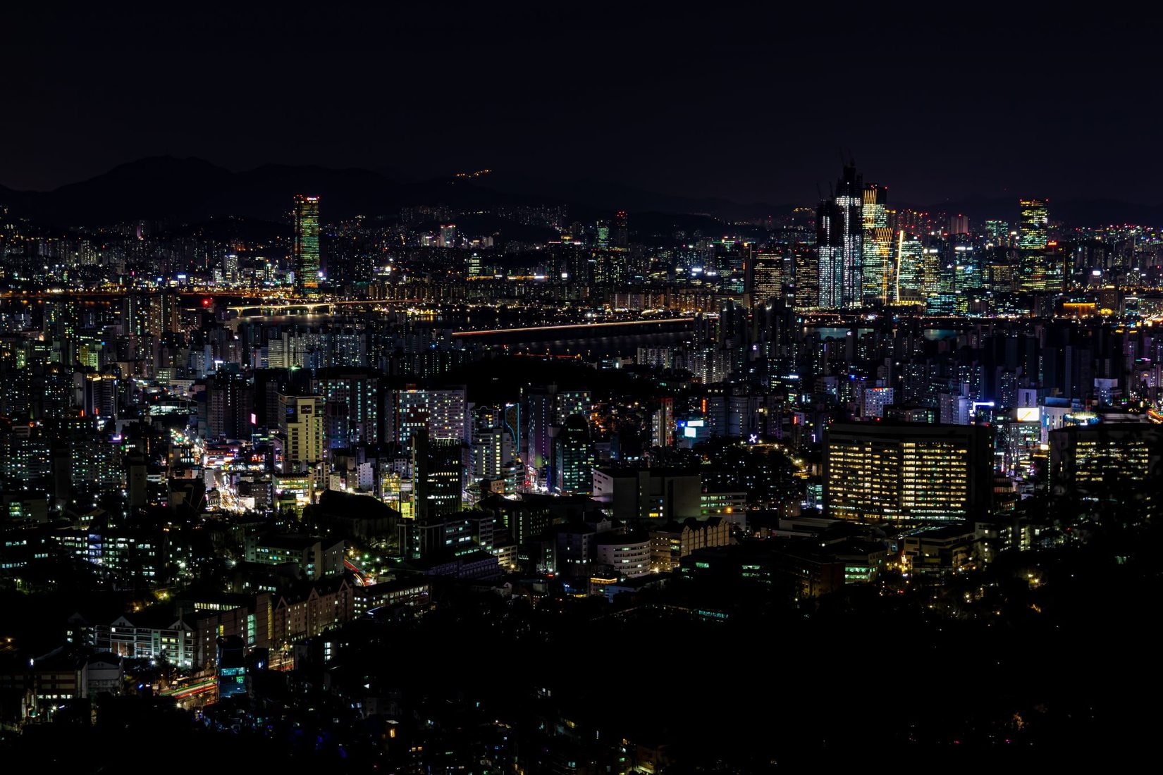 View over Seoul from Ansan Mountain, South Korea