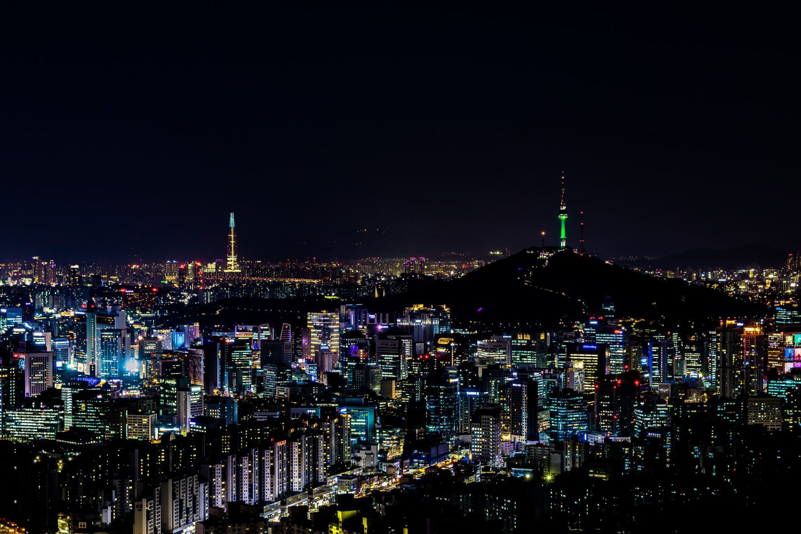 View over Seoul from Ansan Mountain, South Korea