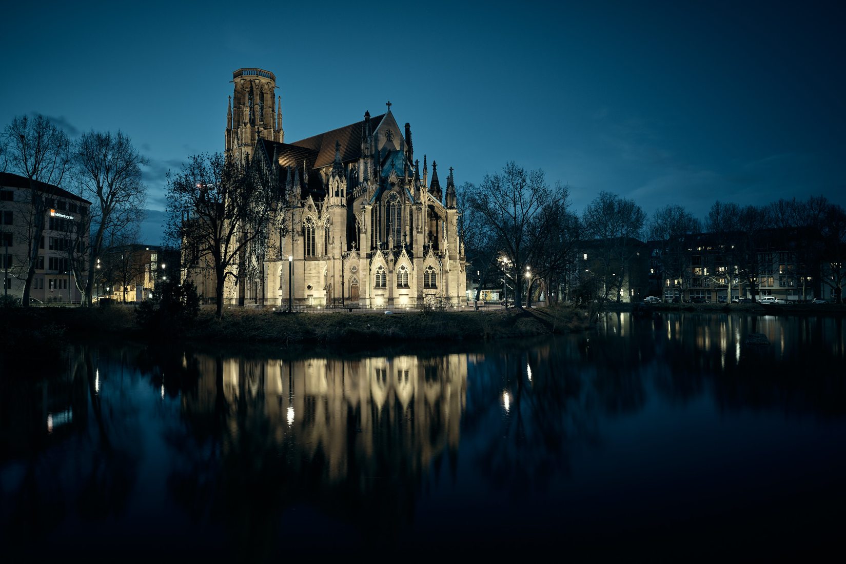 Feuersee / Johanneskirche, Stuttgart, Germany