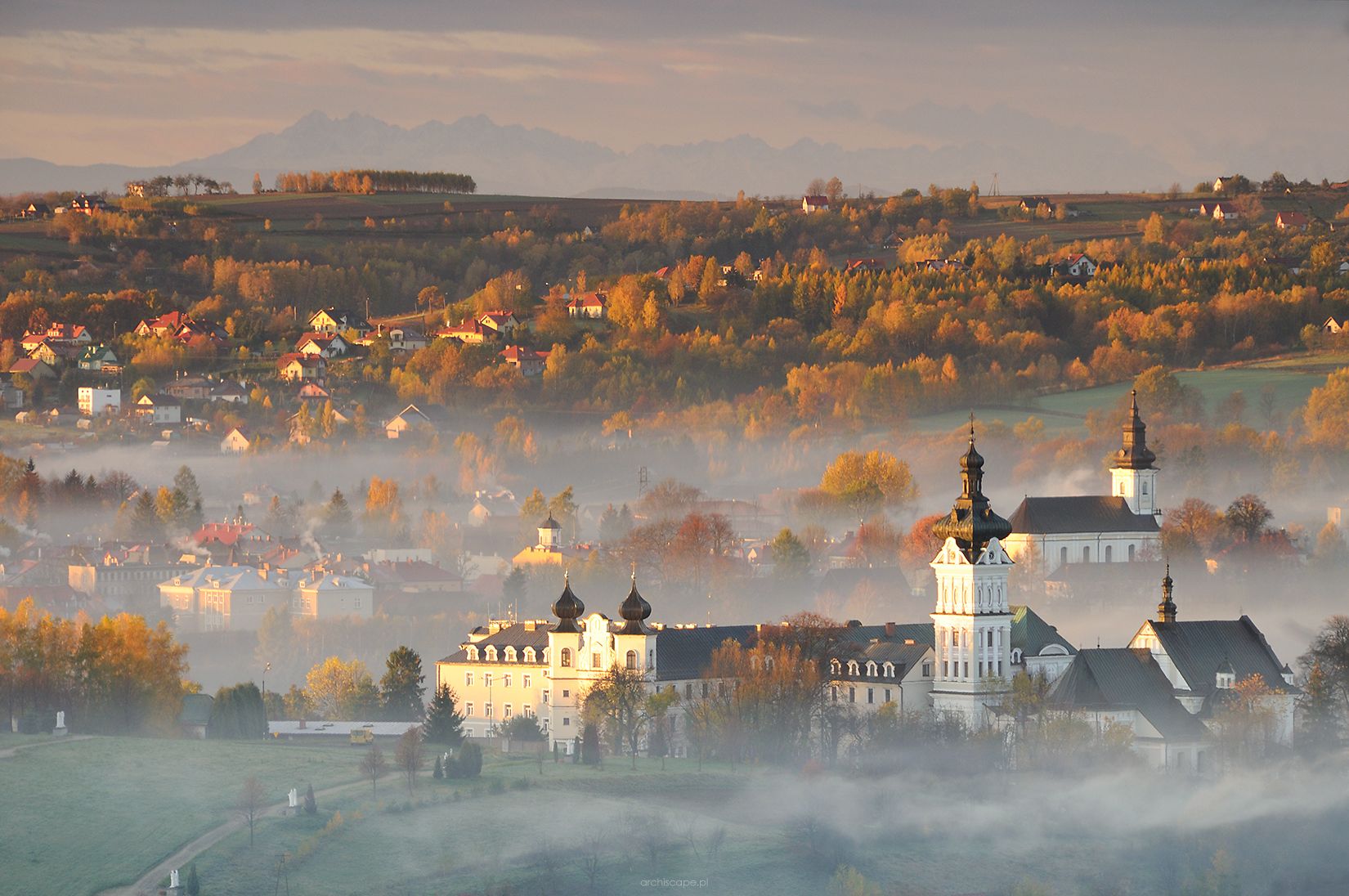 View over Tuchów, Poland