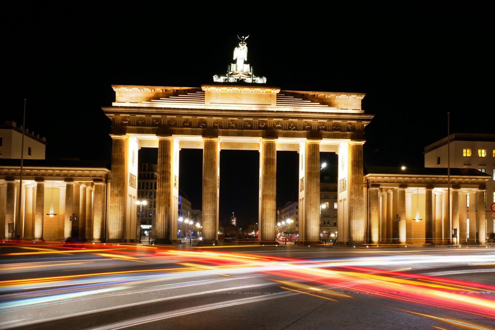 Brandenburg Gate from behind, Berlin, Germany
