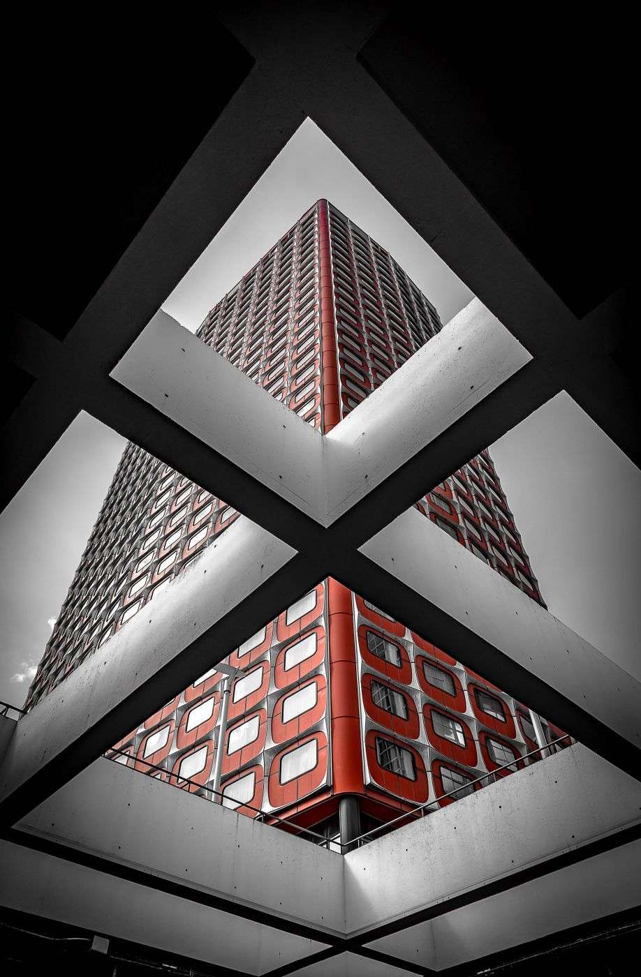 Red Tower in Paris Beaugrenelle, France