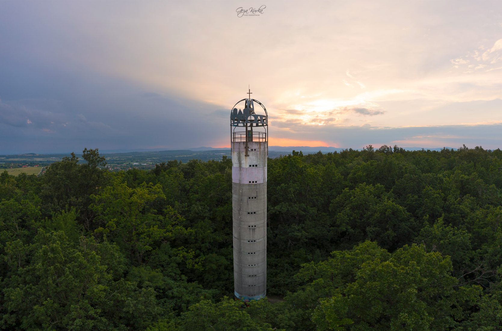 Abandoned geodetic tower, Hungary