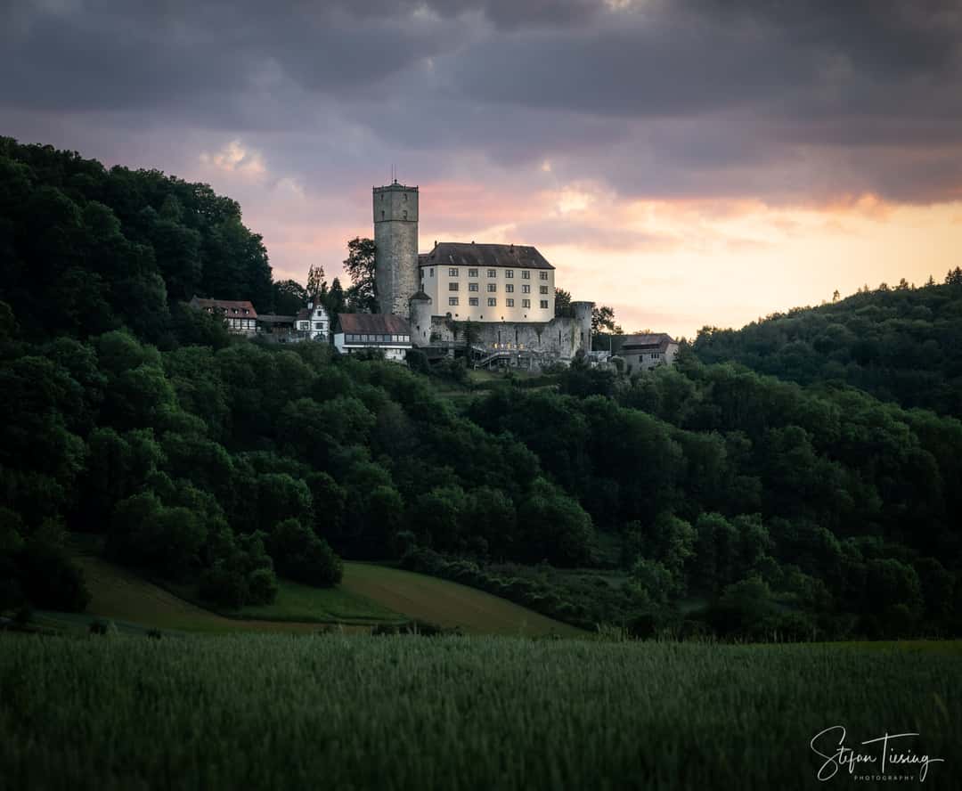 Burg Guttenberg, long distance view, Germany