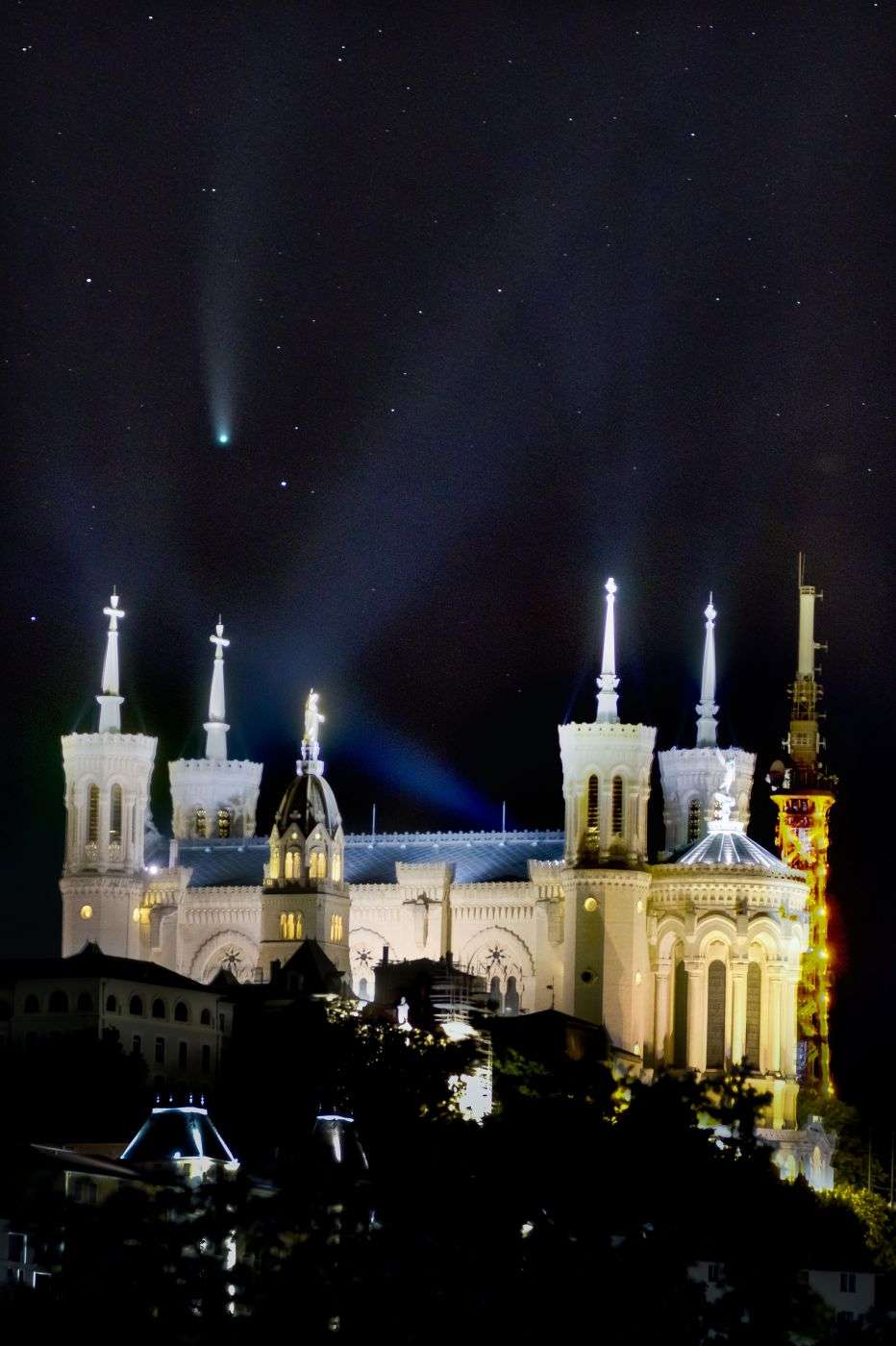 Neowise On Fourvière, France