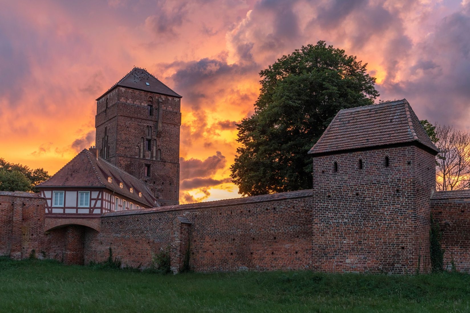 Sunset over Wittstock, Germany