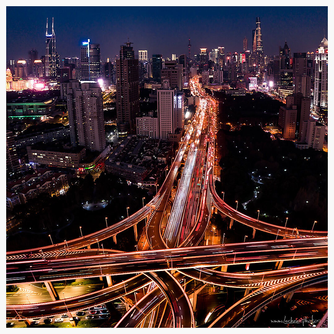 9 Dragons Column Highway intersection, Shanghai, China