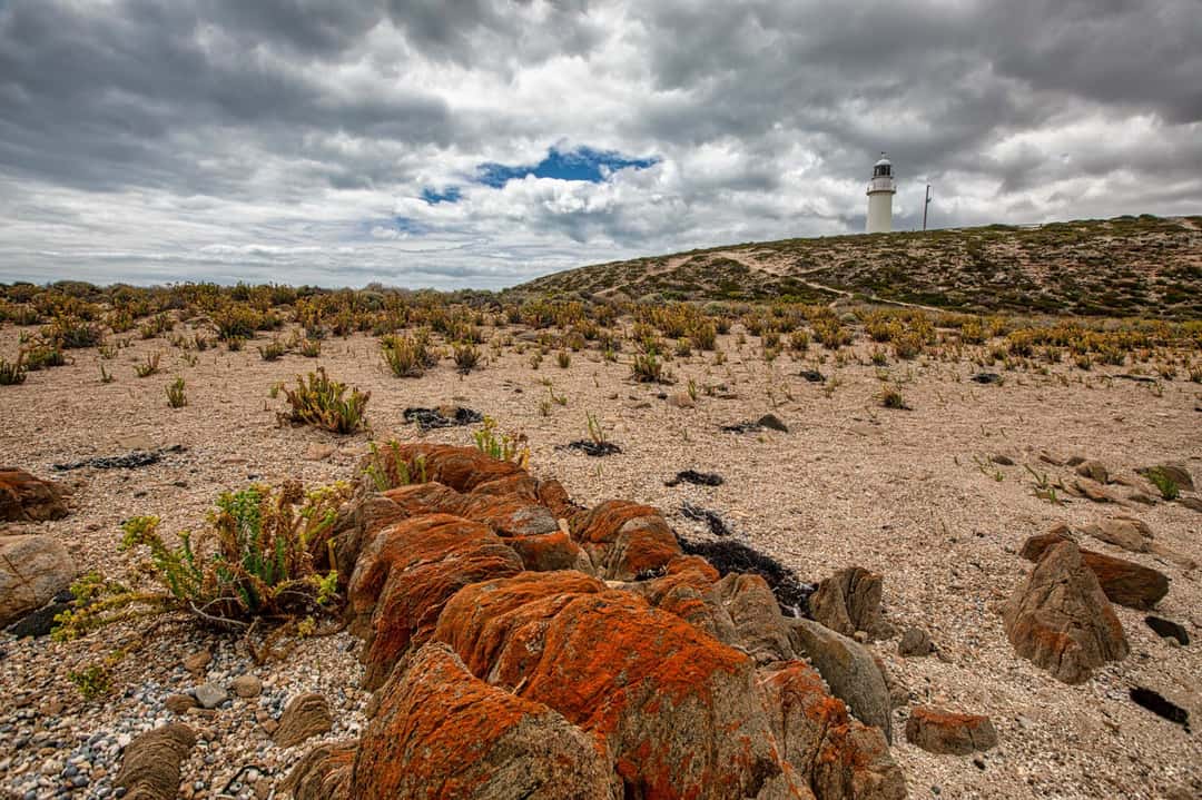 Corny Point Lighthouse sand, Yorke Peninsula, S A, Australia