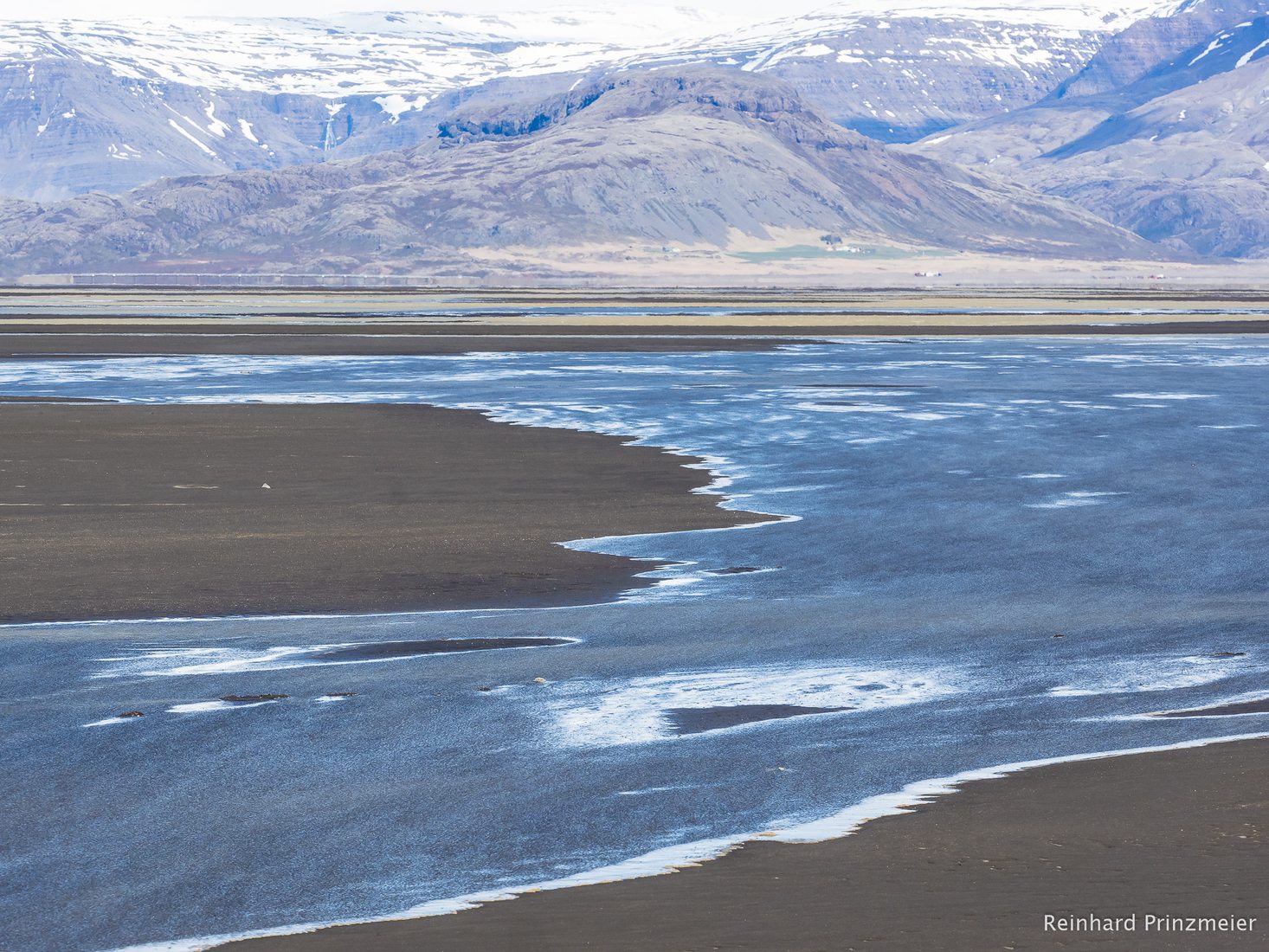 Skógey glacial river meander, Iceland