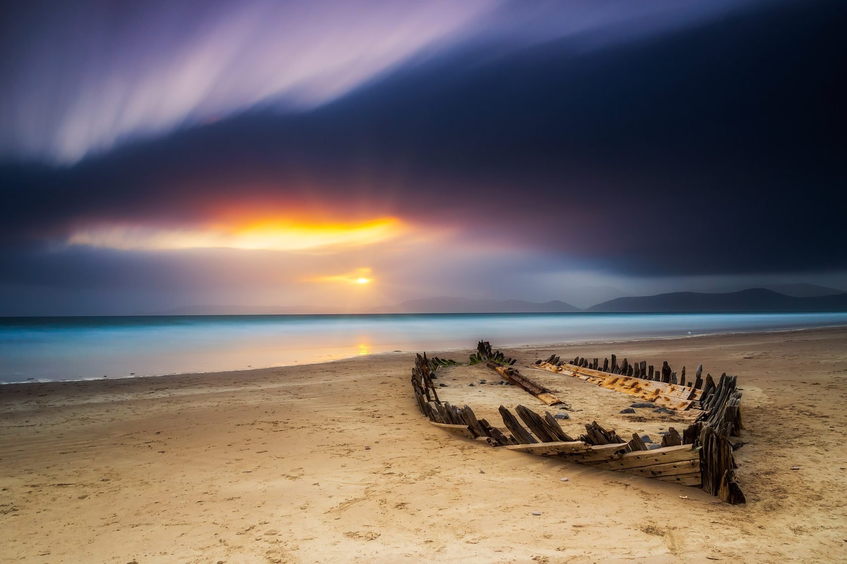 Wooden Schooner Wreck, Rossbeigh Beach, Ireland