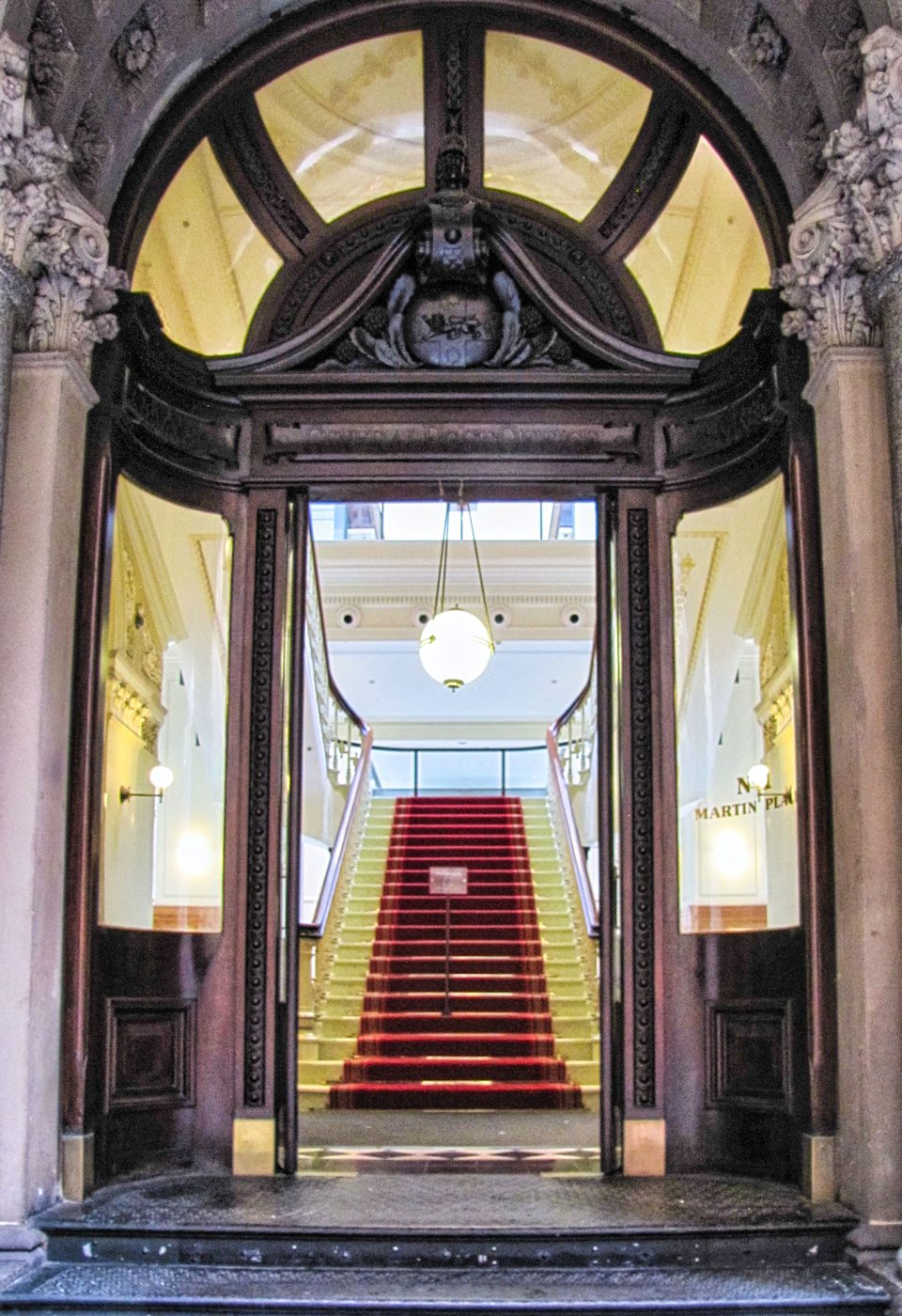 Fullerton Hotel entrance No.1 Martin Place, Sydney,, Australia