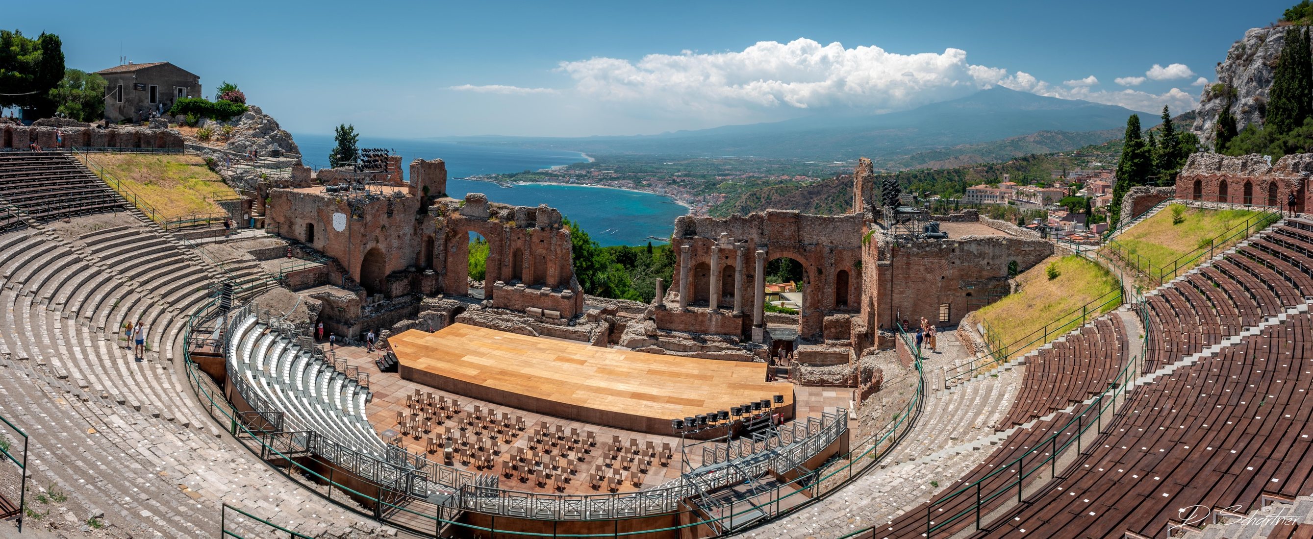 The ancient theatre of Taormina, Italy