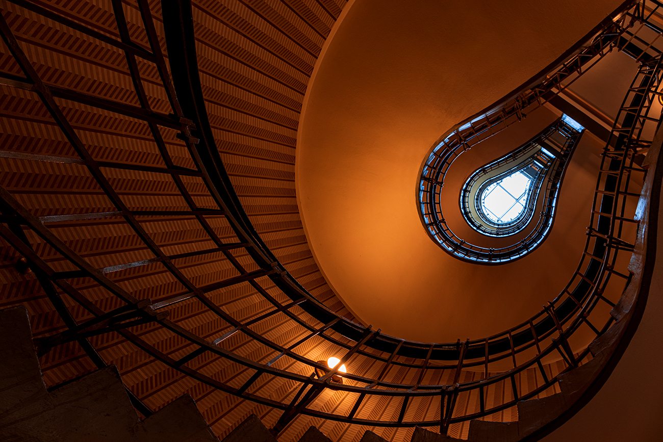 Light bulb staircase, Prague, Czech Republic