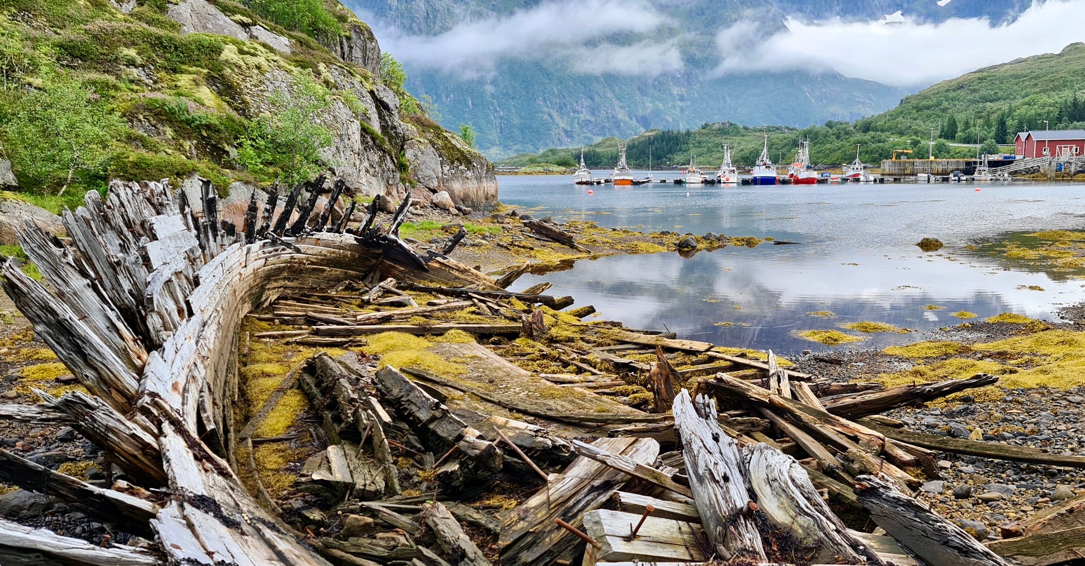 Shipwreck in Sildpolltjønna, Norway
