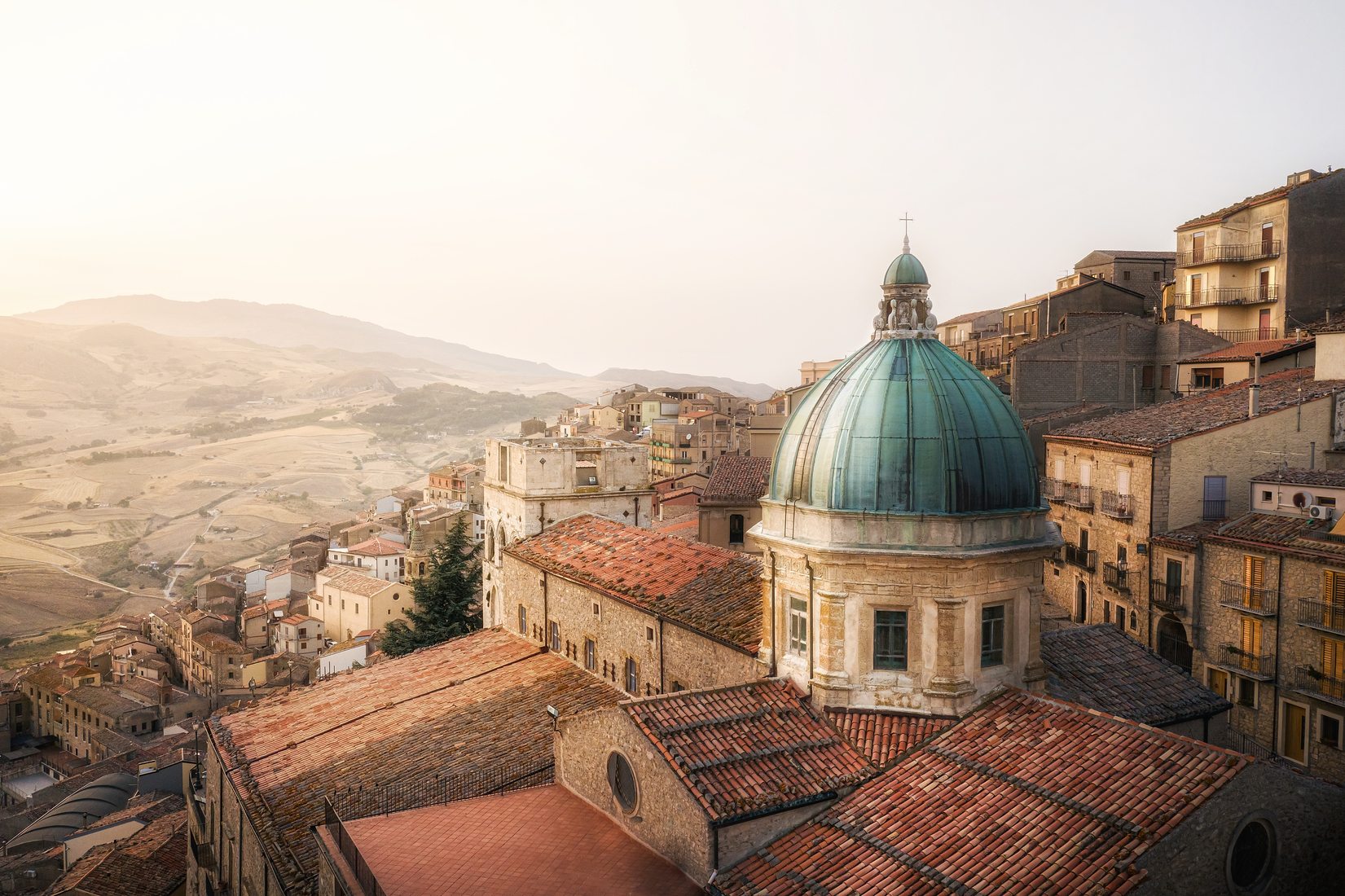 Roofs of Gangi, Italy