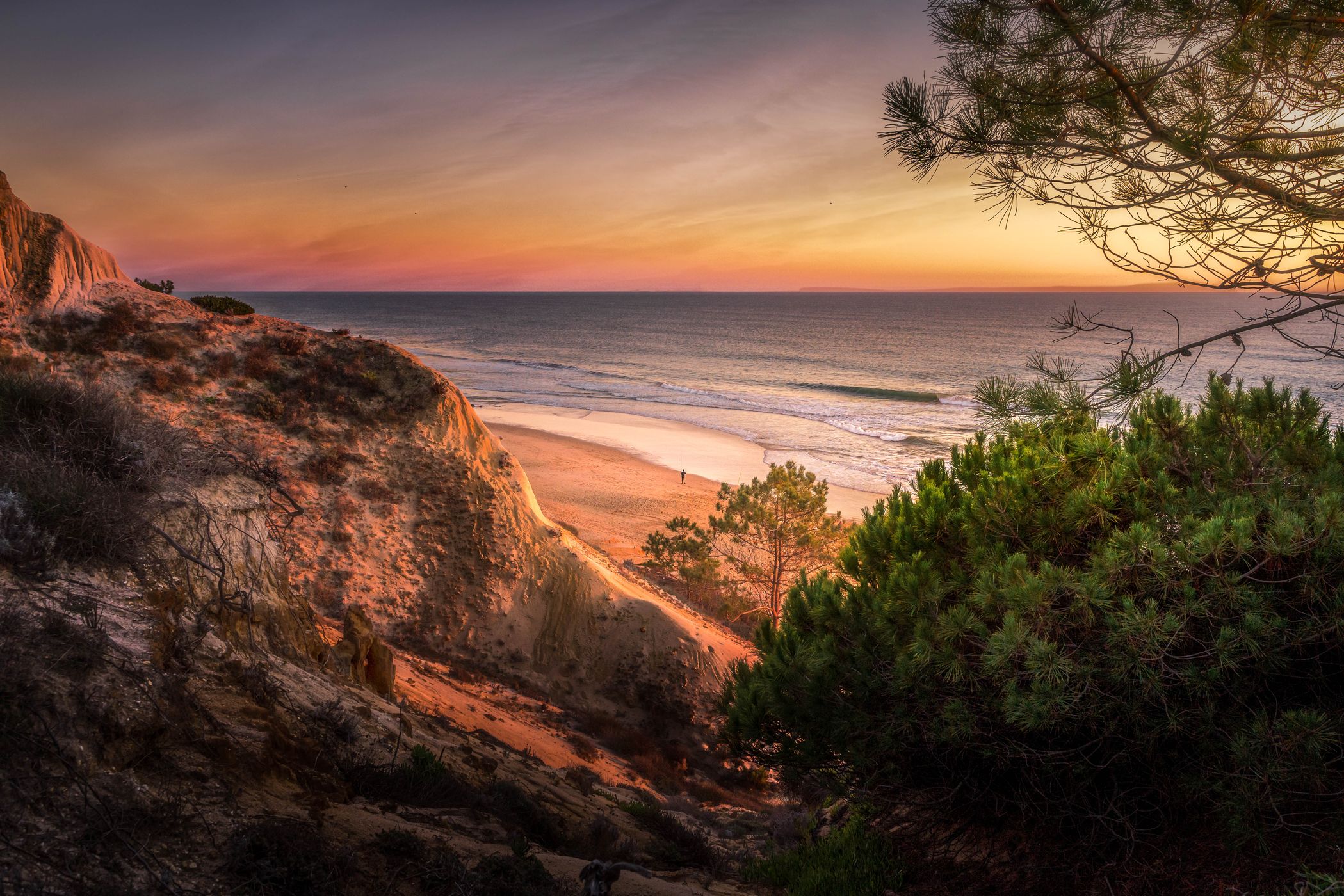 Wallpaper Sunlight Seascape Portugal Sunsets Off The Coast Of Portugal