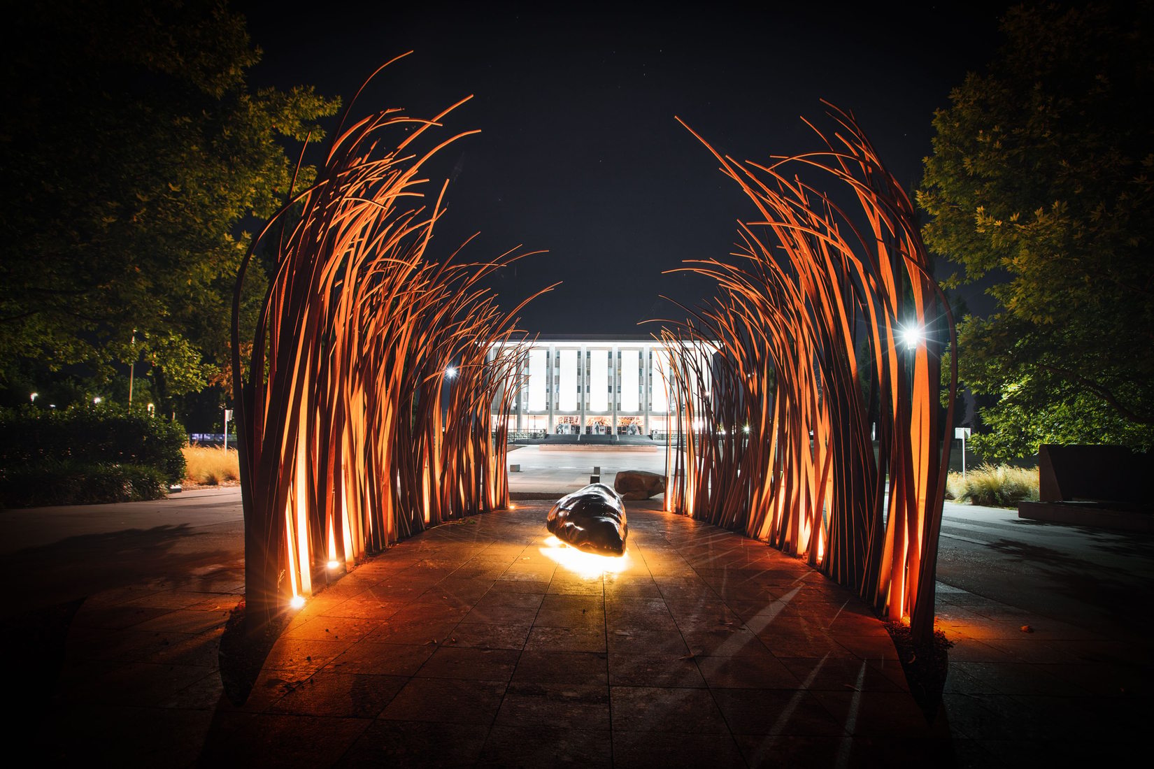 Fire & Water Sculpture, Parkes, Canberra, ACT, Australia