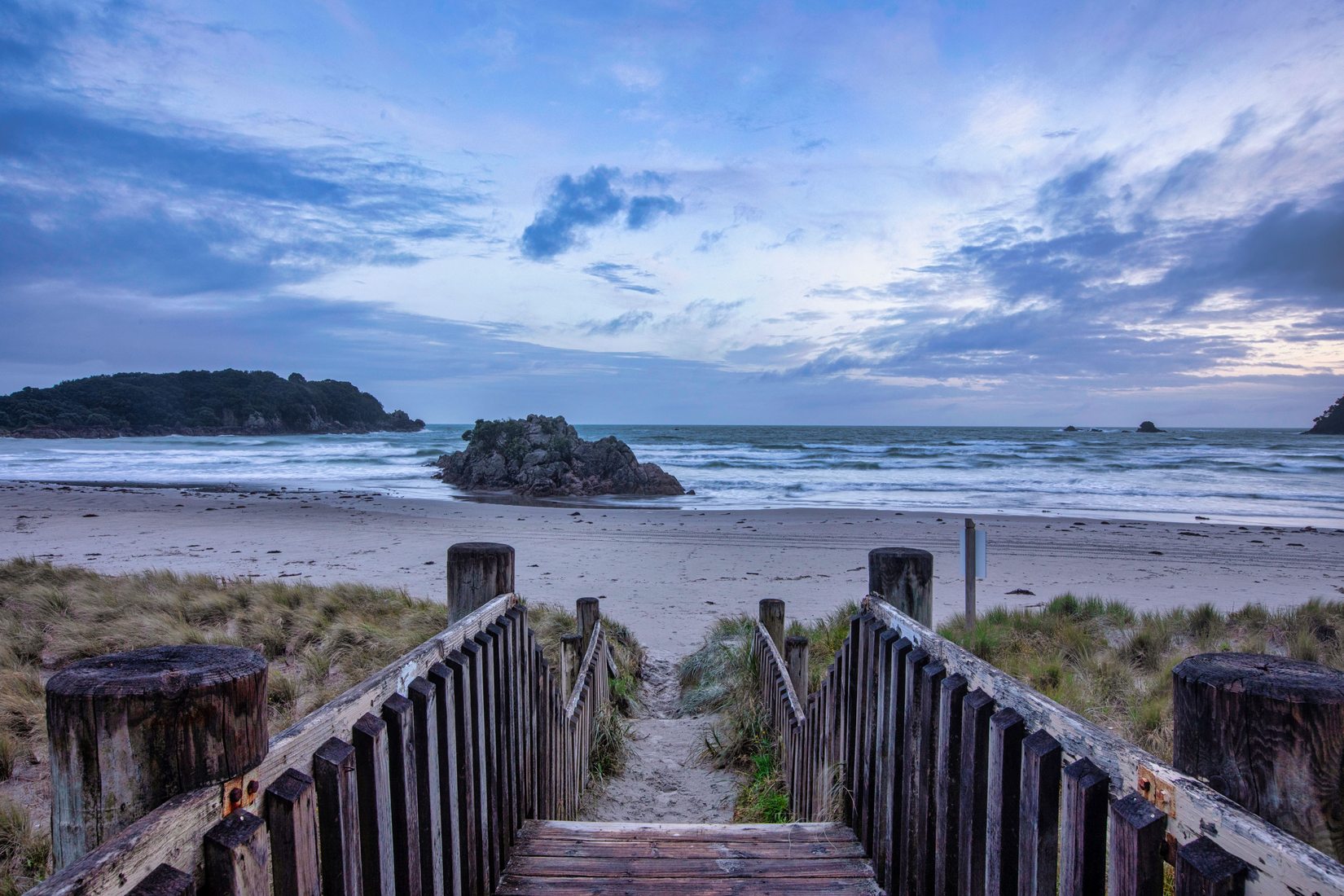 Steps to the Beach, Mount Maunganui, North Island, New Zealand