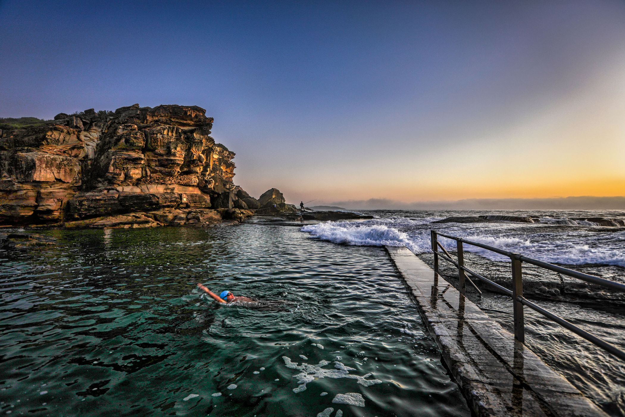 Swimmer, Pool, North Curl Curl, Nortthern Beaches, Sydney, Australia