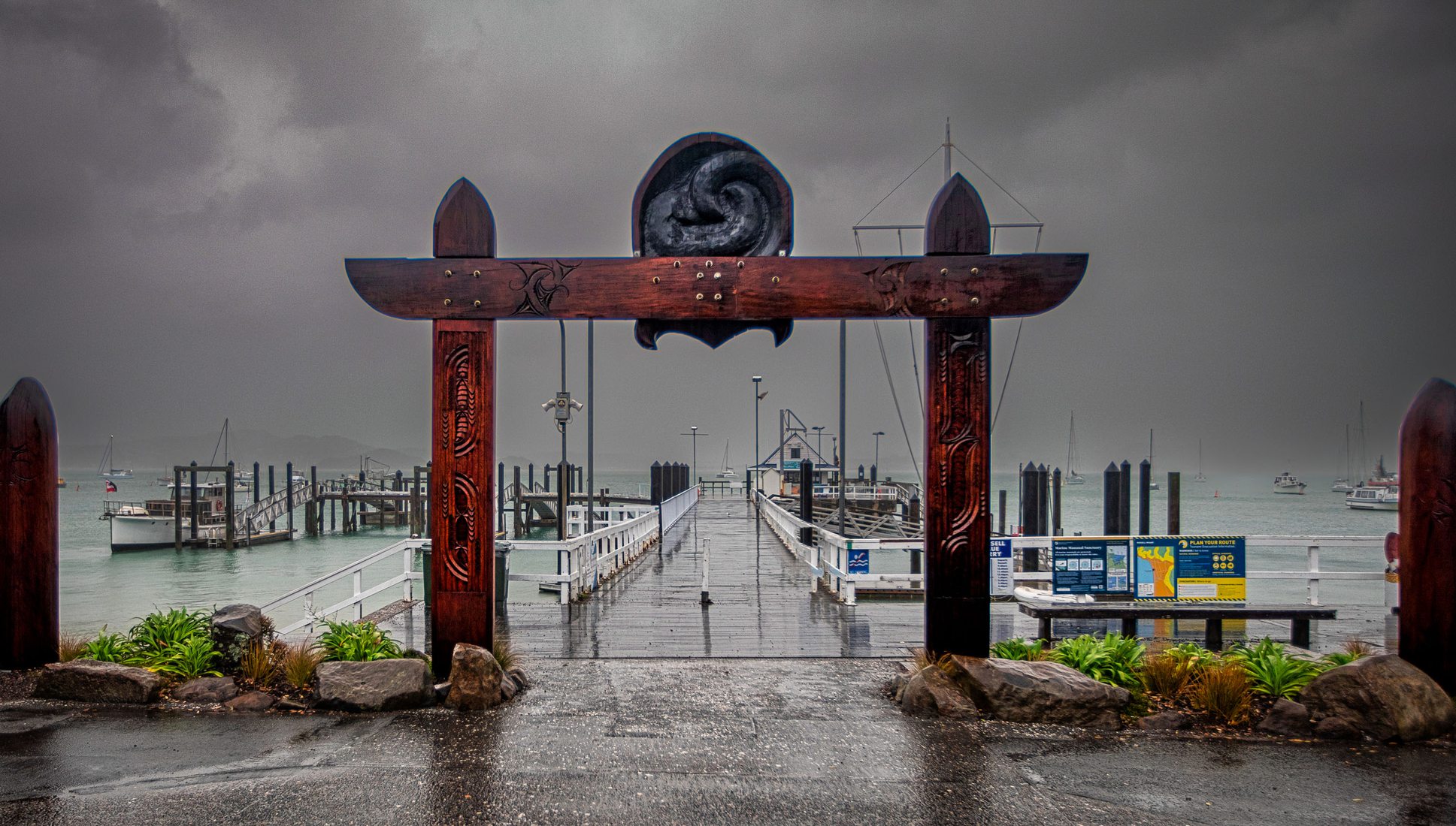 Dark Jetty, Russell, Bay of Islands, North Island, New Zealand
