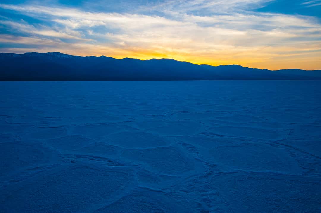 Death Valley Salt Pans at Dusk, USA