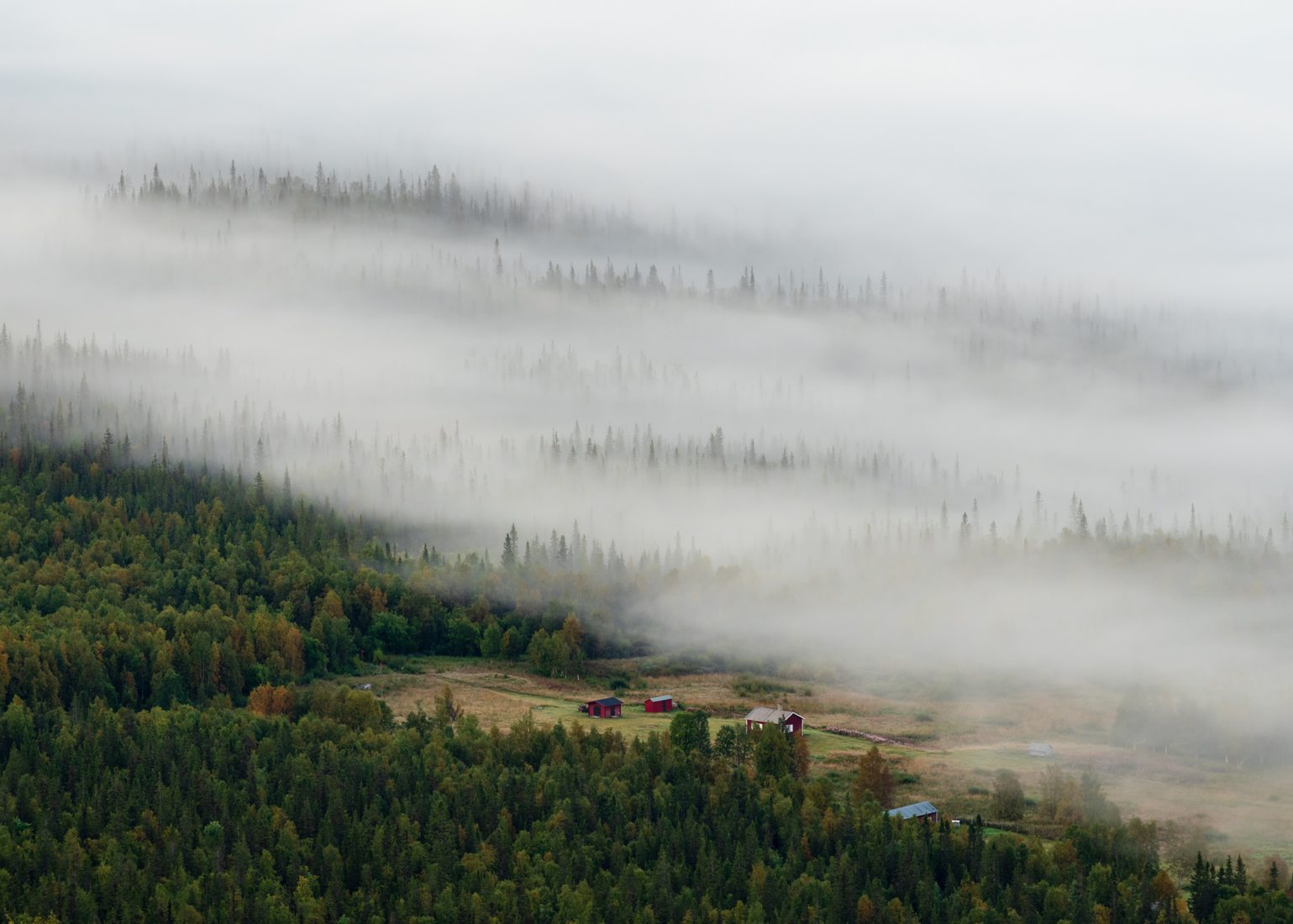 Skierffe and Rapadalen Valley view, Sweden