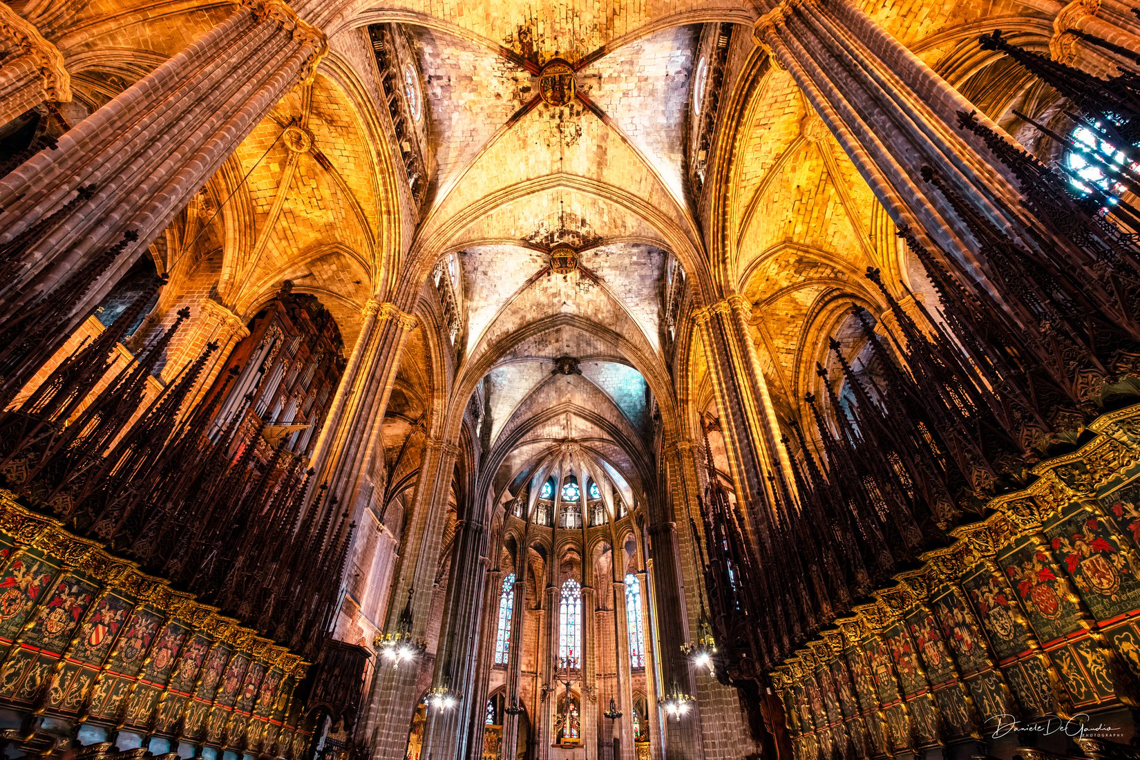 Inside Barcelona Cathedral, Spain