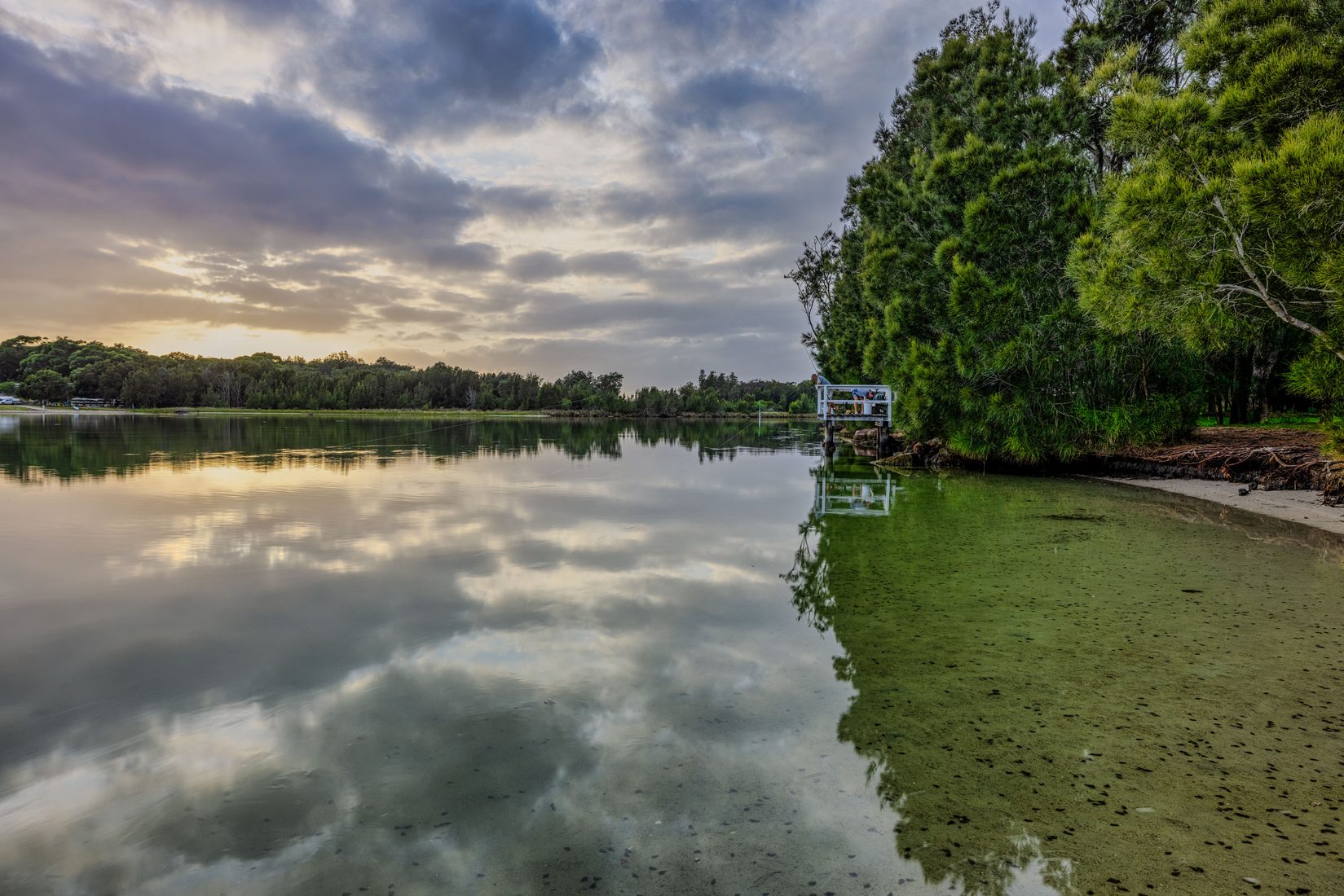 Fishing spot, Burrill Lake, South Coast, NSW, Australia