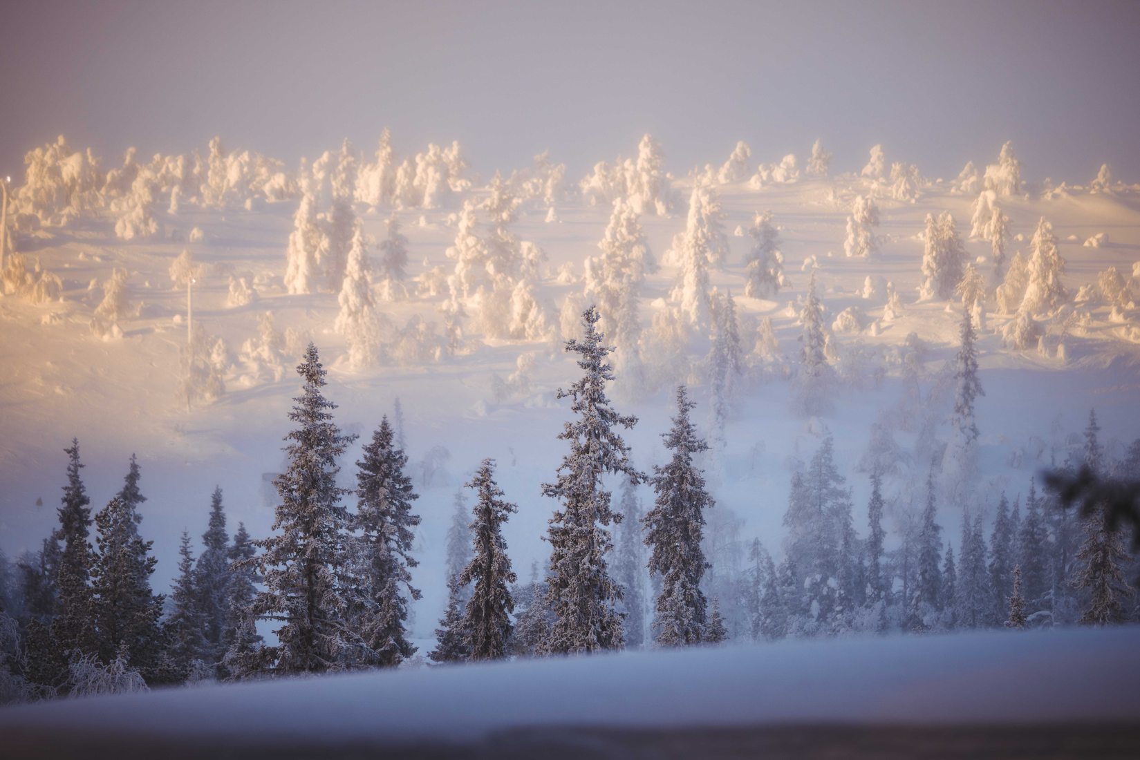View to Ukko-Luosto from Santa Hotel Aurora, Finland