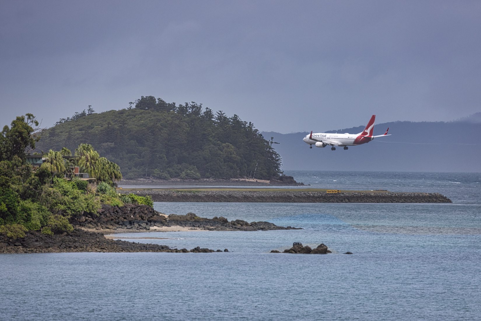 Plane Landing Hamilton Island, Queensland, Australia