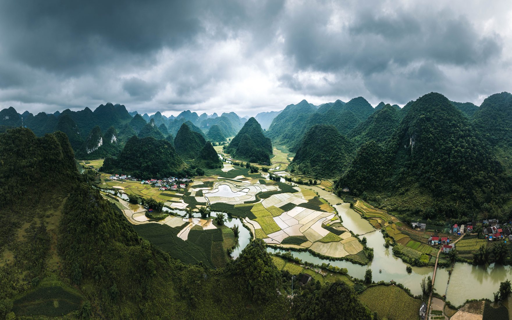 Ngoc Con Valley, Aerial View, Vietnam