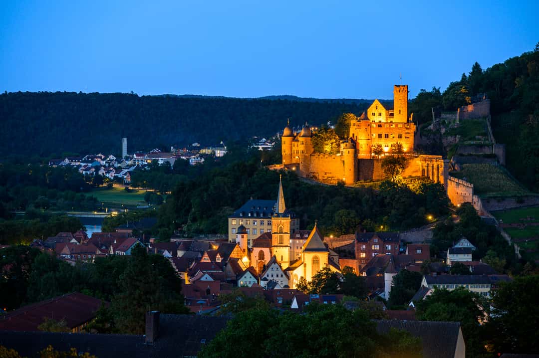 Wertheim from Wartberg, Germany