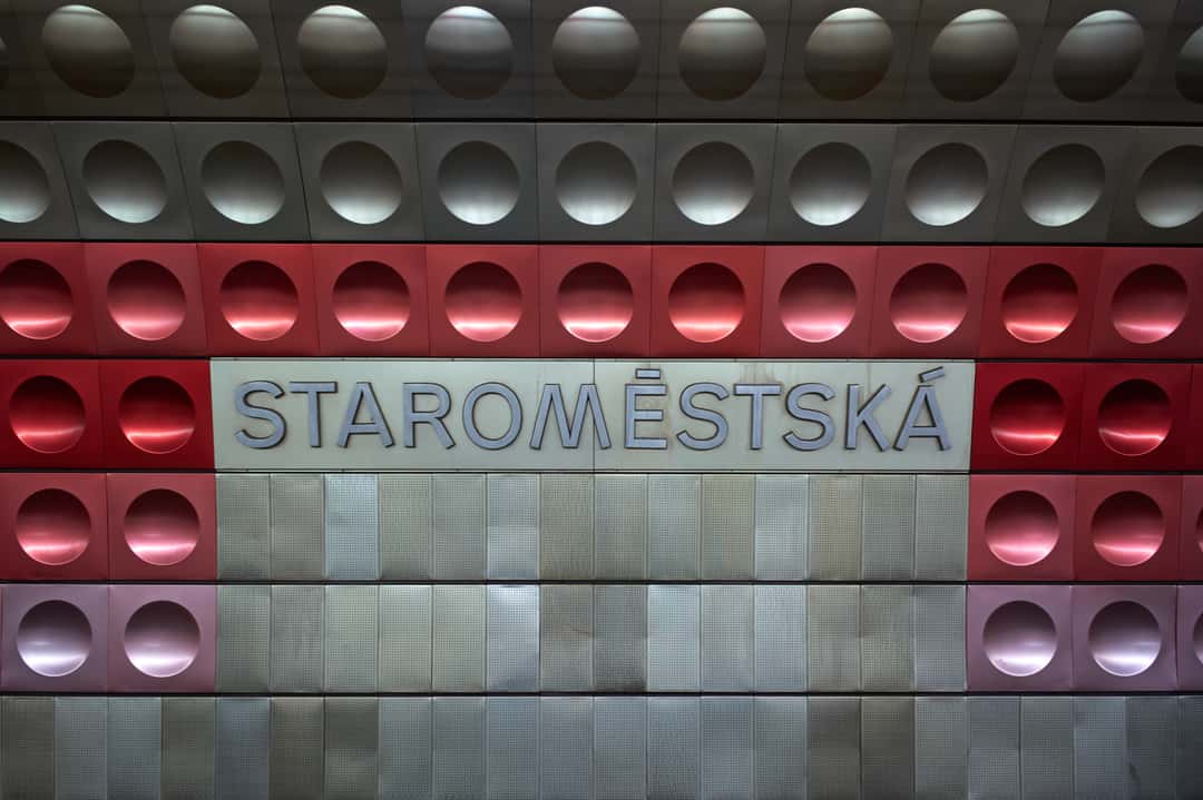 Staromestska subway station, Prague, Czech Republic