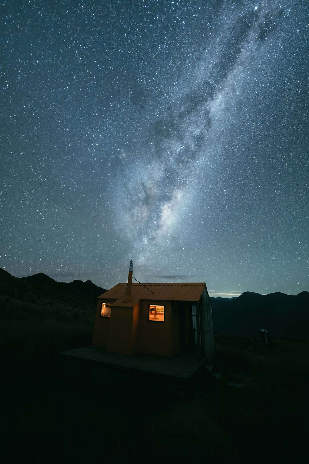 Mount Brown Hut, Lake Kaniere, New Zealand