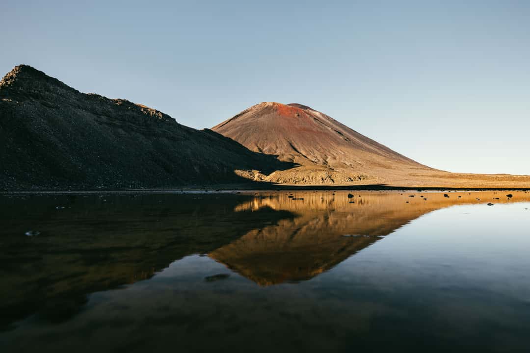 Reflection of Mount Doom, Tongariro National Park, New Zealand