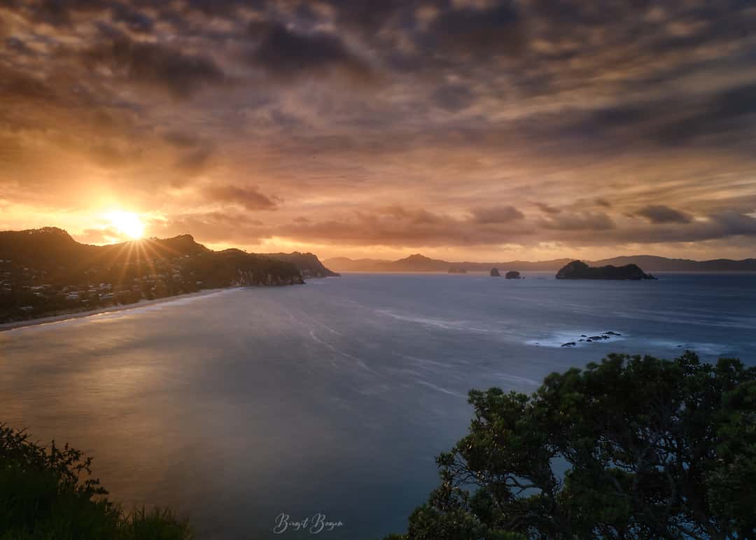 Sunset at Hahei Beach, New Zealand