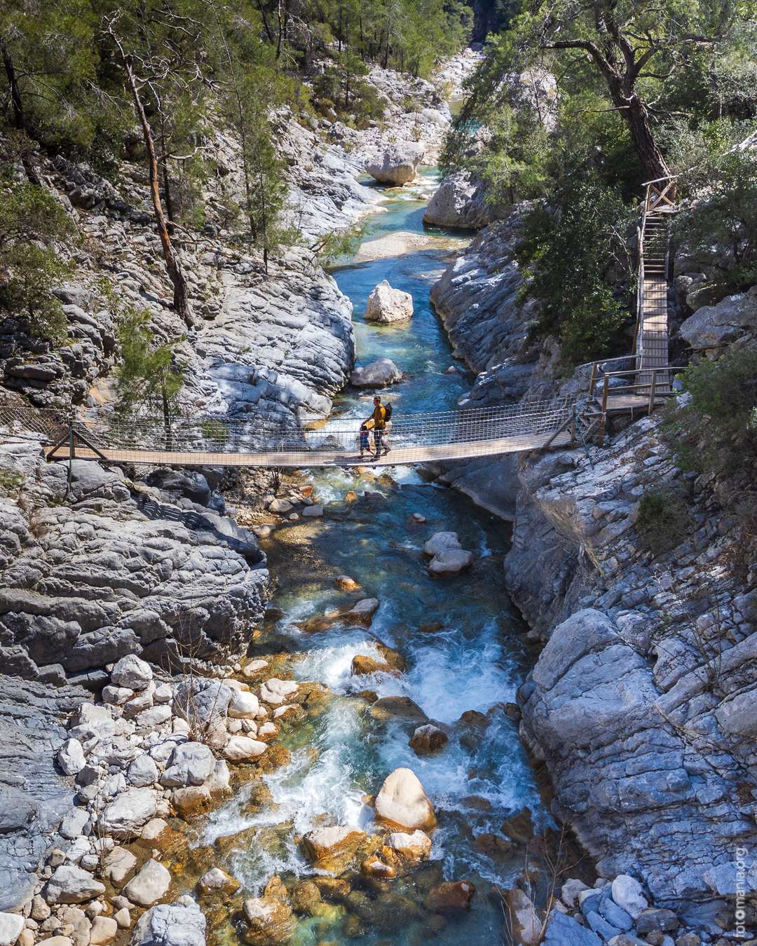 Suspension bridge, Göynük Canyon, Turkey (Türkiye)