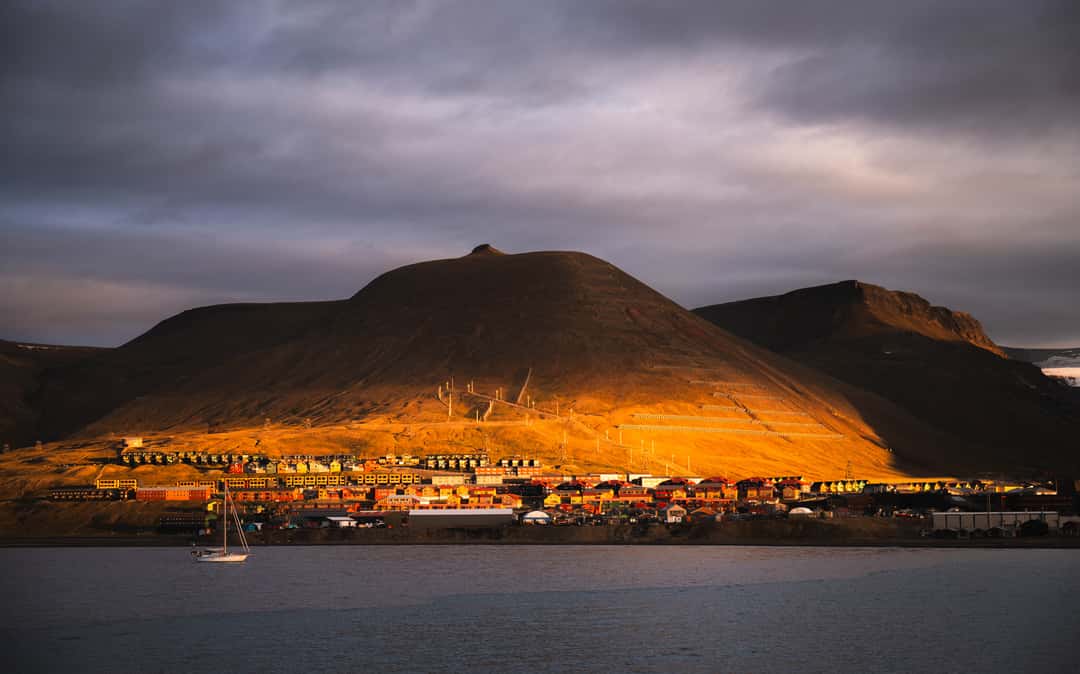 Longyearbyen (from ocean), Svalbard & Jan Mayen Islands