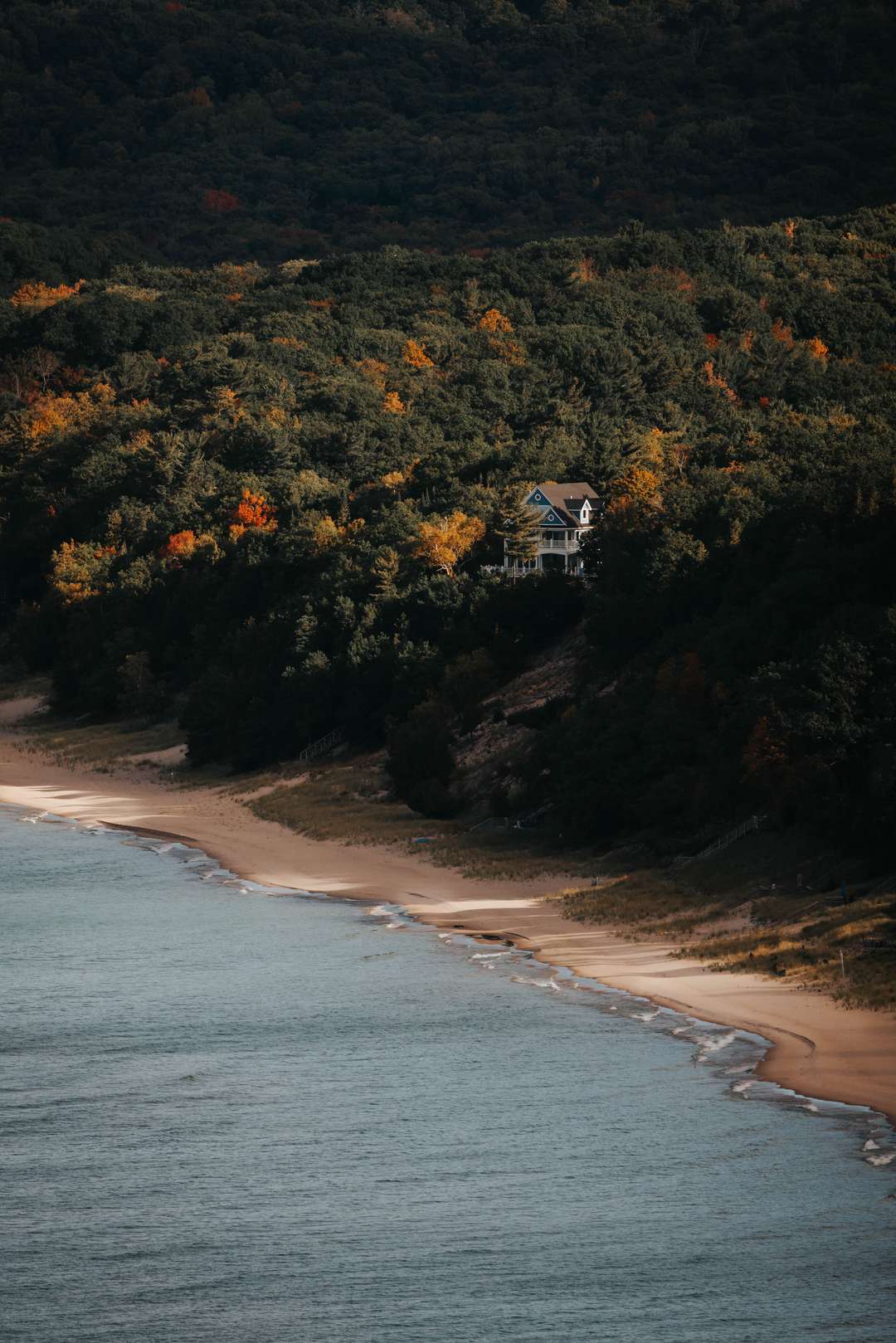 Lookout at Empire Bluff Trail, Lake Michigan, USA